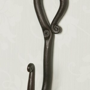 Wrought Iron Hooks. Set of 3 Decorative Wall Hooks. - Etsy