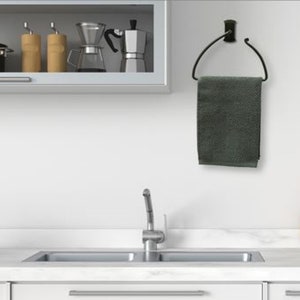 Decorative Towel Ring Handmade Forged Towel Hanger for Kitchen or ...