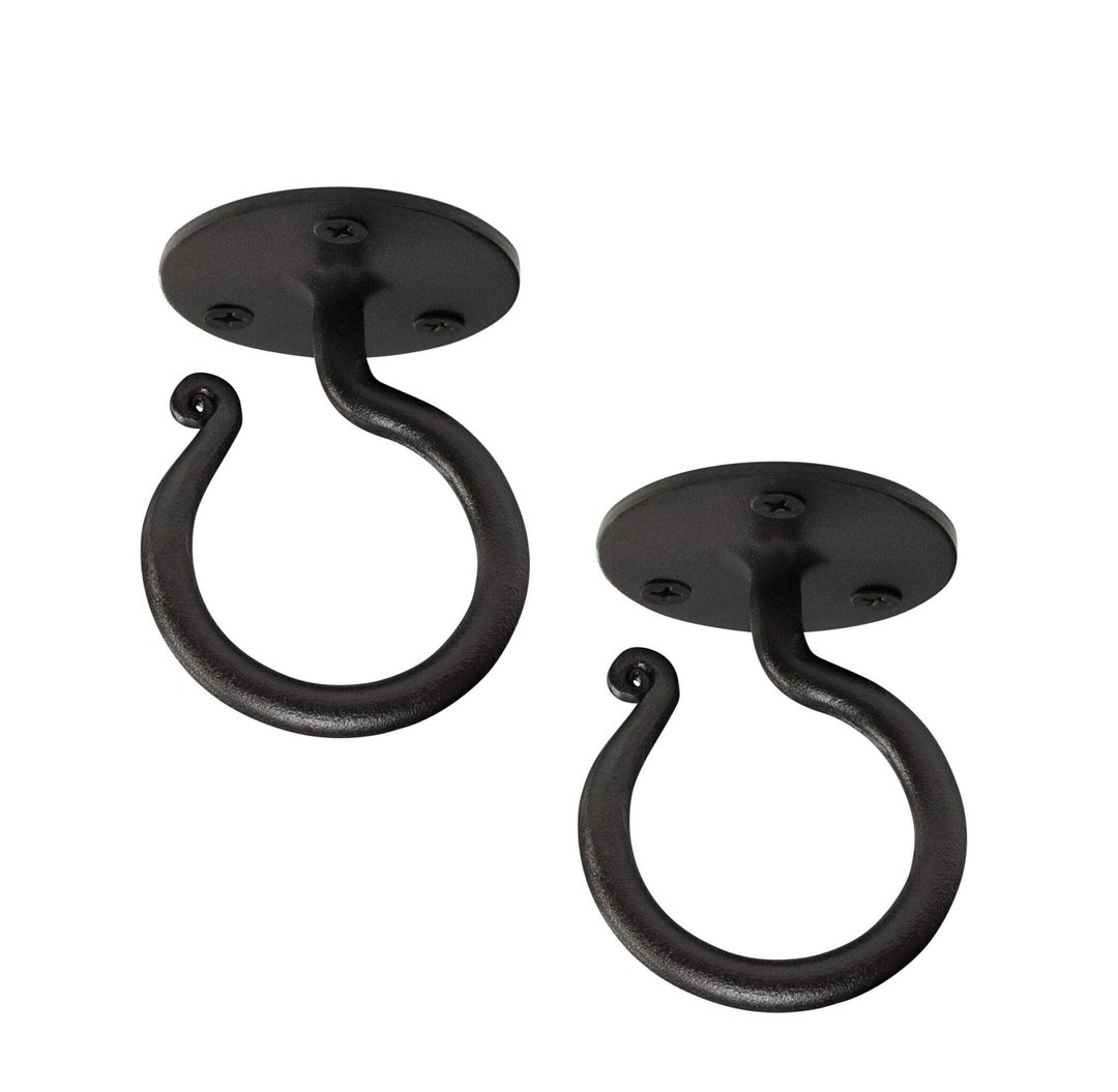 Handmade Wrought Iron Ceiling Hooks Set of 2, Plant Hangers, Lantern ...