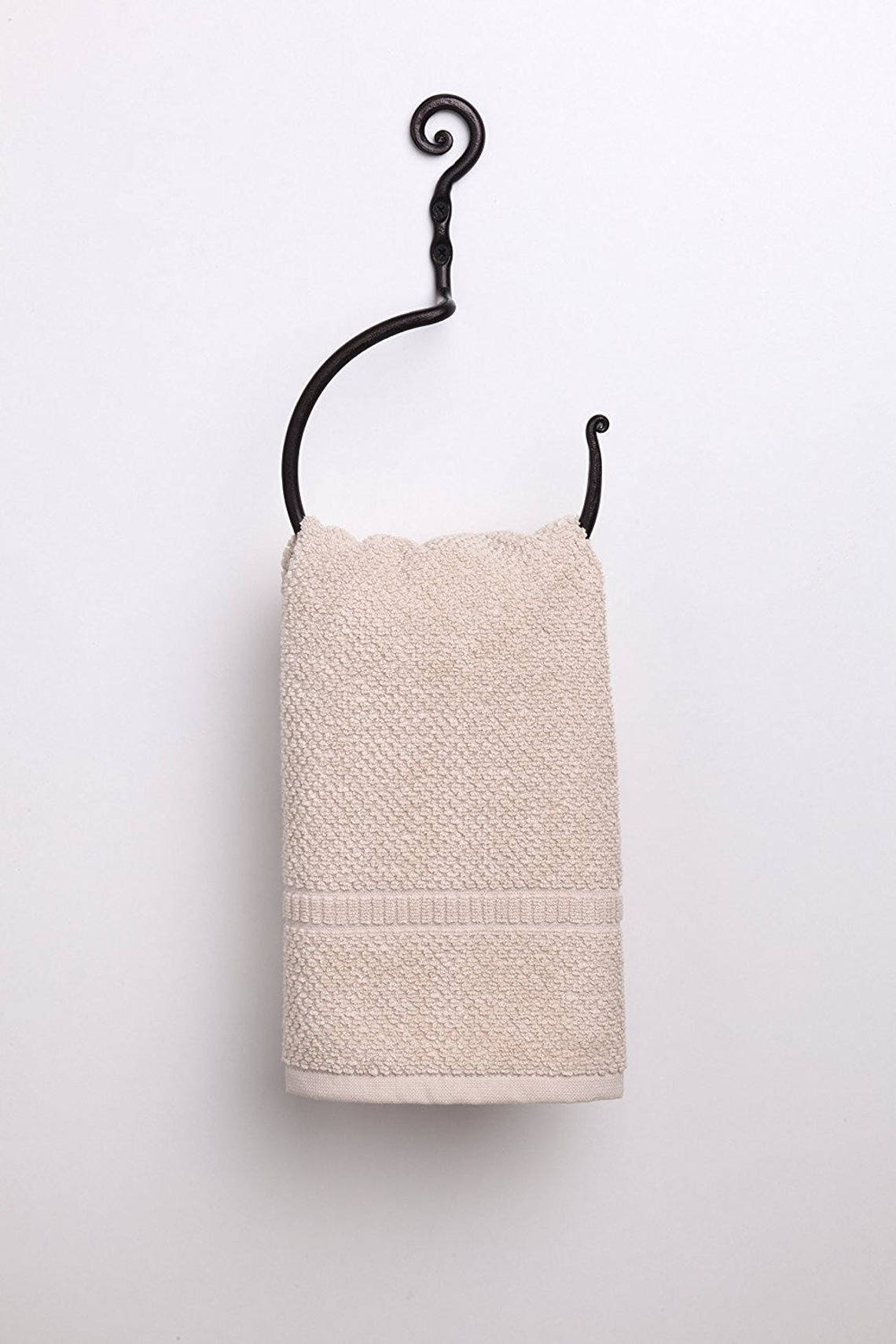 Hand Towel Ring Wrought Iron Forged Towel Rack | Etsy