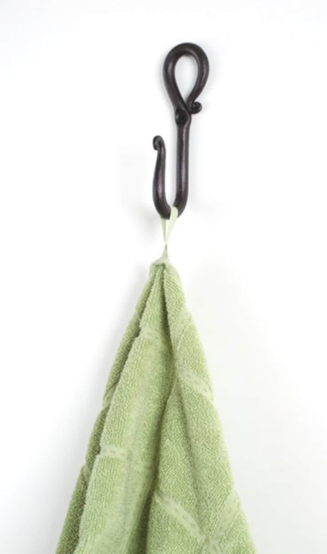 Wrought Iron Hooks. Set of 3 Decorative Wall Hooks. - Etsy