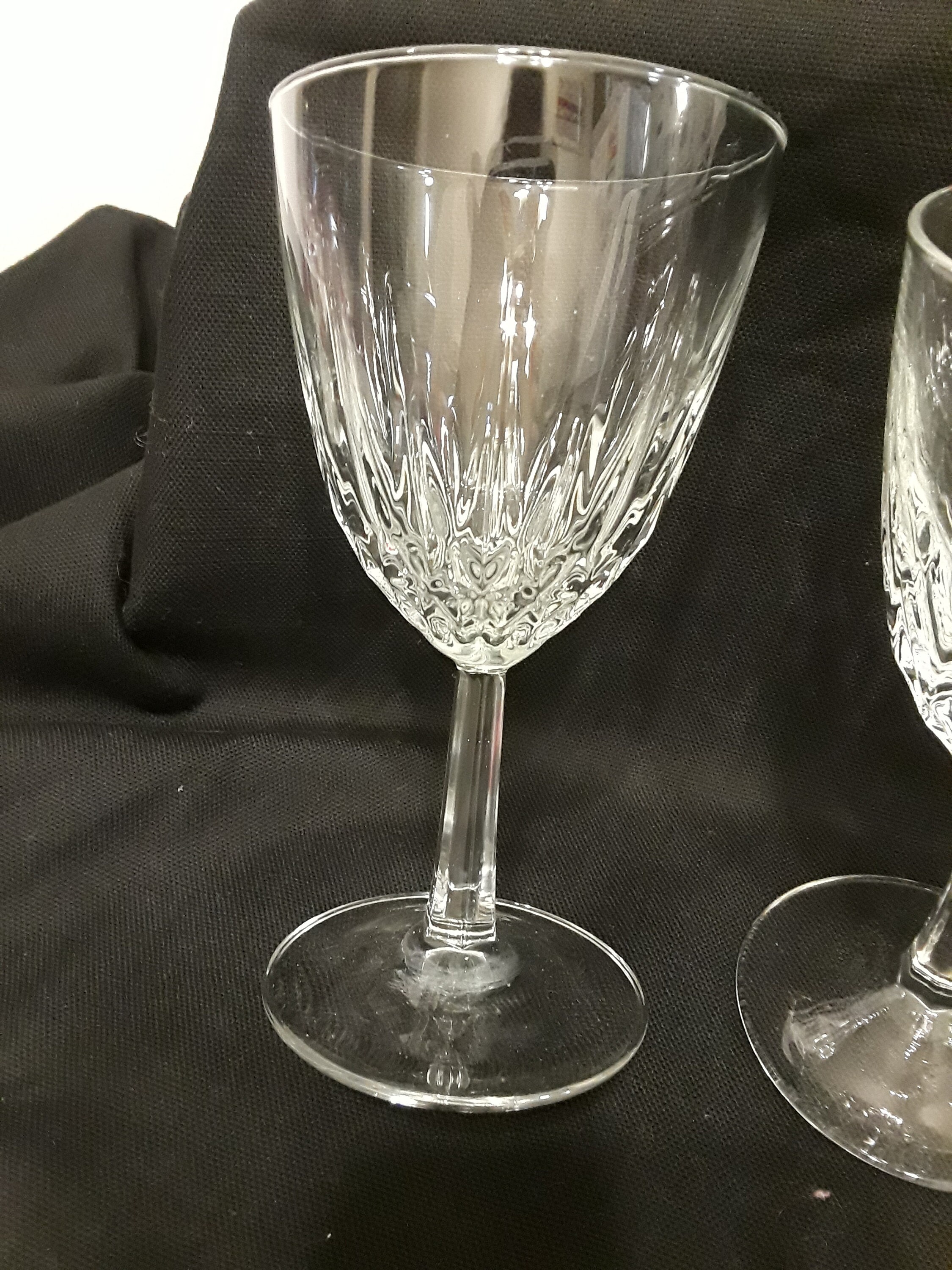 1950's Wine Goblets - Etched Star Design in Base of Bowl - Set of Four ...