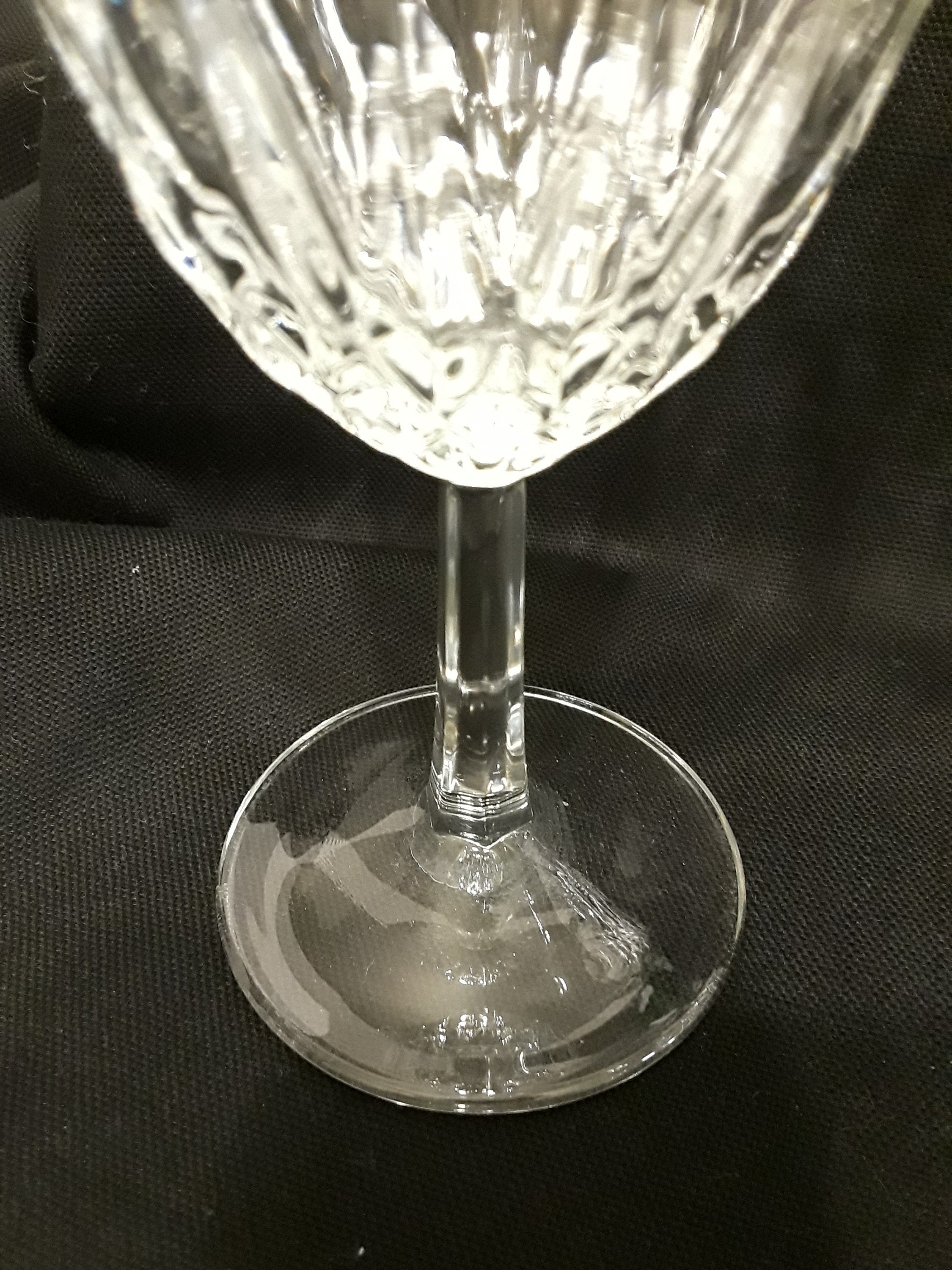 1950's Wine Goblets - Etched Star Design in Base of Bowl - Set of Four ...