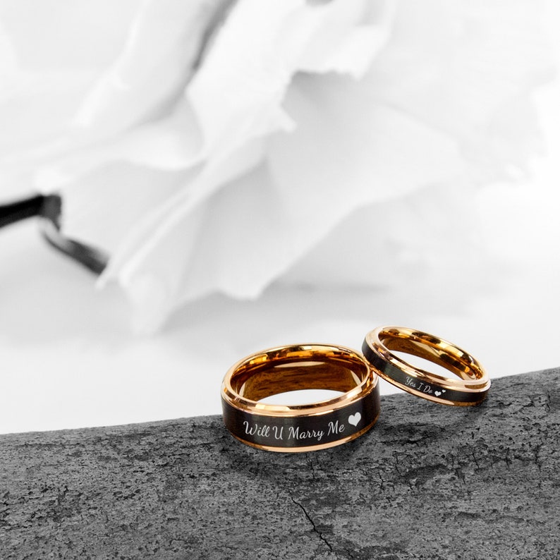 Couple Rings Personalized Engraved Rings Promise Rings for - Etsy
