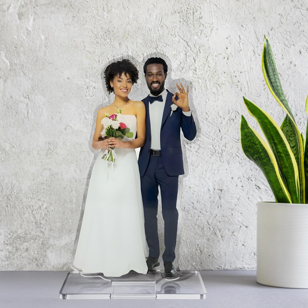 Custom Acrylic Picture Stand, Wedding Keepsake, Personalized Acrylic ...