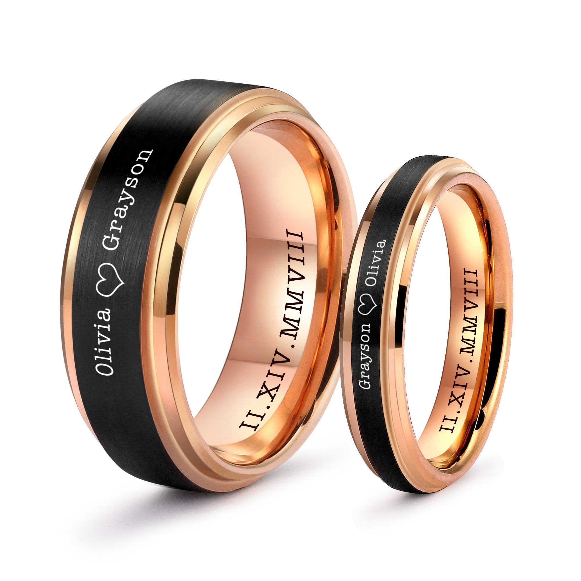 Couple Rings Personalized Engraved Rings Promise Rings for - Etsy
