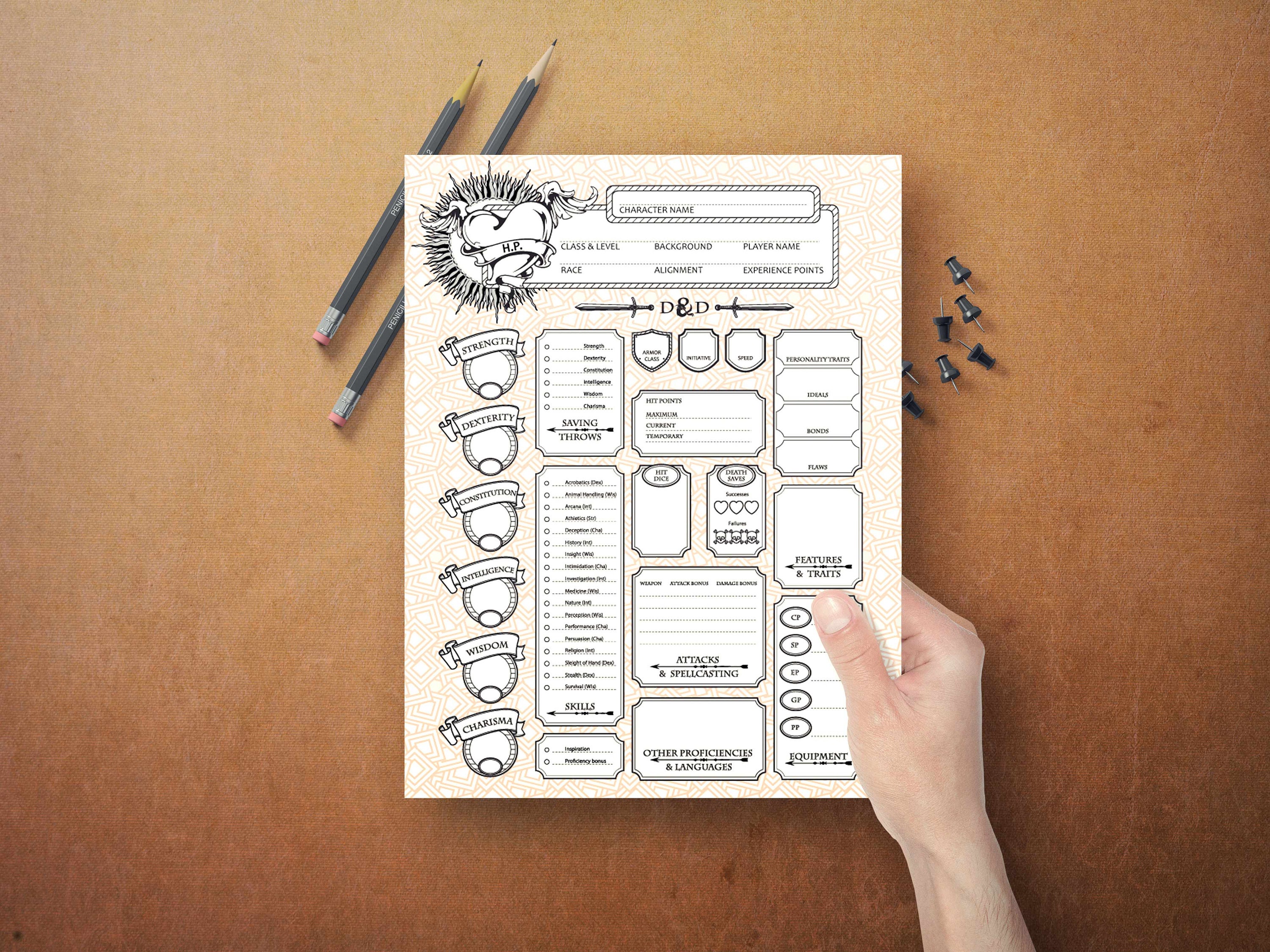 Unleash Your Imagination With the Ultimate Dnd Character Table - Etsy