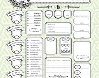 Dnd 5e Companions & Familiars: Character Sheet PDF for - Etsy UK