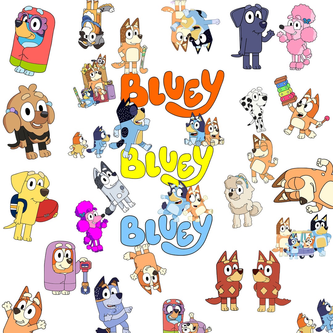 Bluey Family Png, Bluey Friends Png, Bluey Png, Bluey Birthday Png ...
