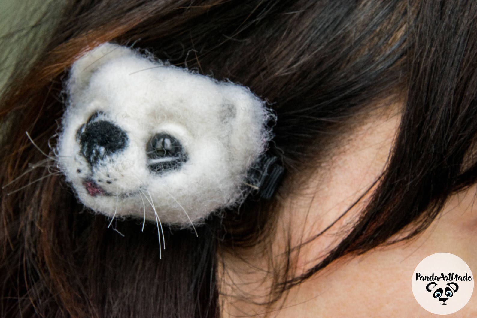 Needle Felted Dog Hair Clip: Miniature Wool Animal Brooch - Etsy