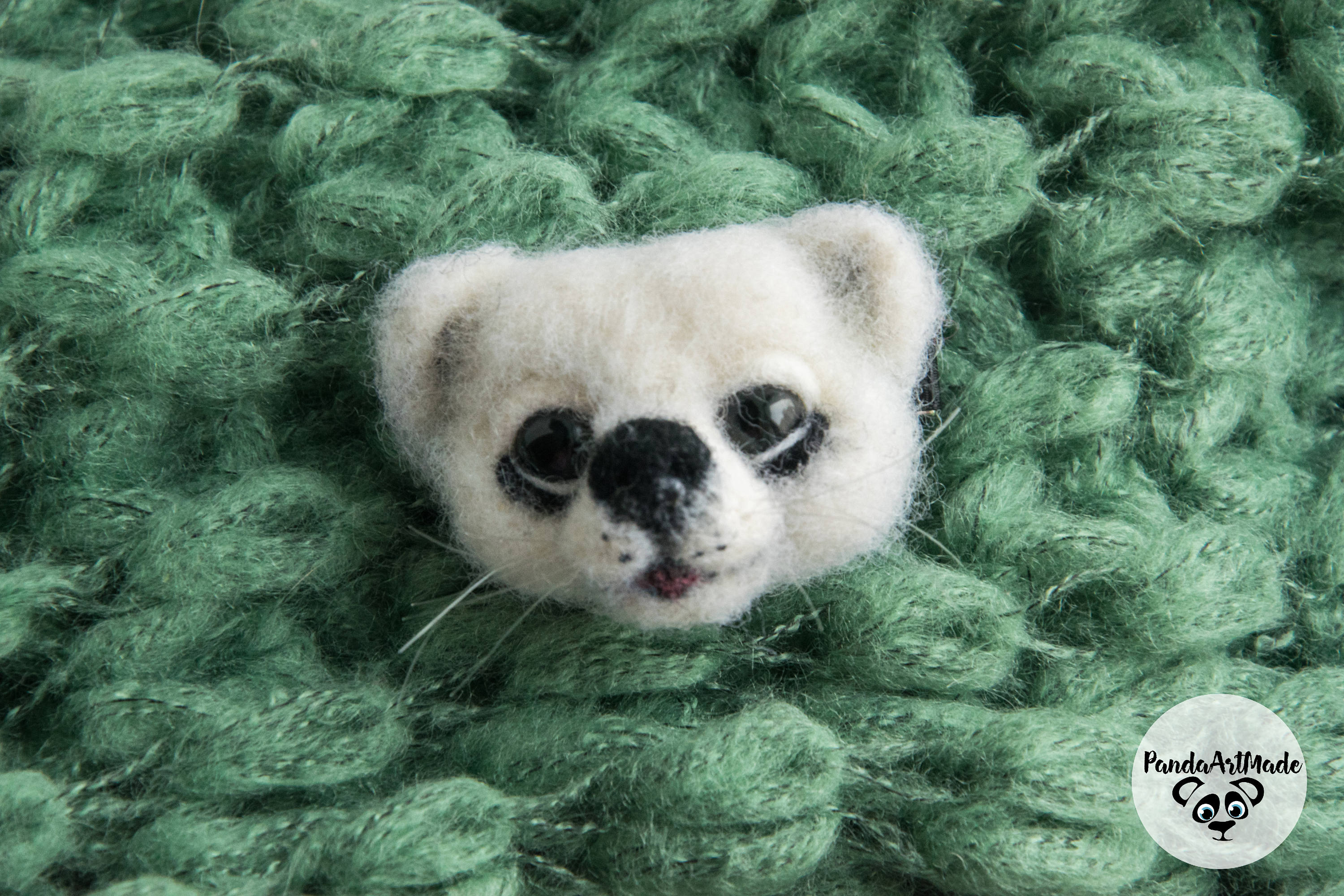 Needle Felted Dog Hair Clip: Miniature Wool Animal Brooch - Etsy