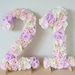 Flower Numbers, Custom 21st Birthday Sign, 21st Birthday Decorations ...