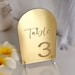 Table Numbers Wedding Gold Wedding Table Numbers Table Number With ...