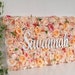 Personalized Floral Backdrop With Name Sign, Custom Flower Wall for ...
