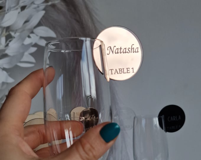 Drink Tag, Drink Charm, Wedding, Custom, Acrylic Drink Tag, Cocktail ...
