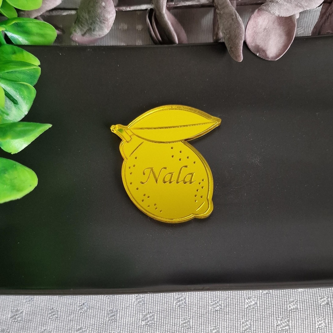 Lemon Place Cards Bridal Shower Name Tag Mediterranean Table Name Card ...