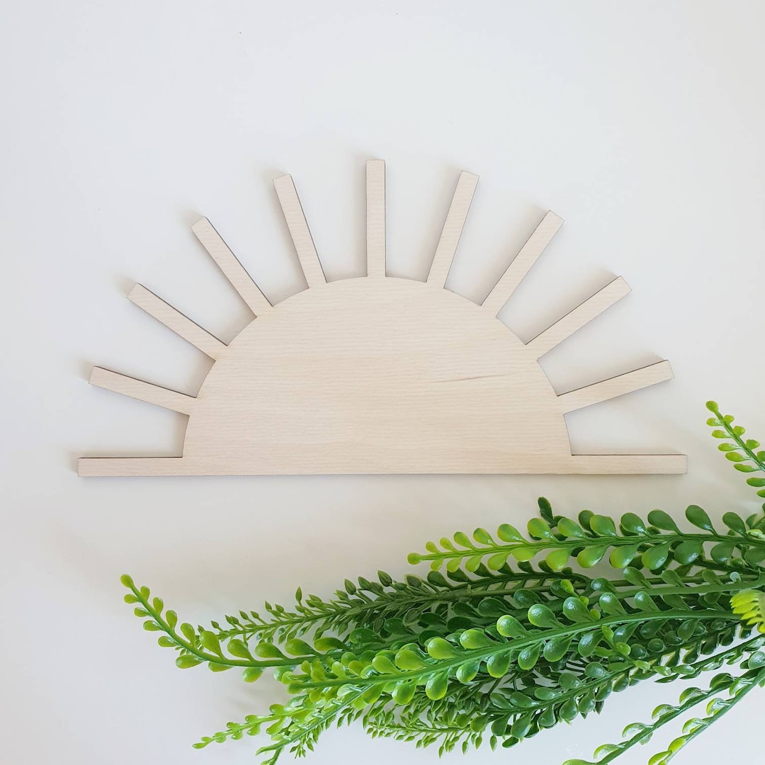 Sun Unfinished Wooden Cutout, Sun Shape for Craft Projects, Sunshine ...