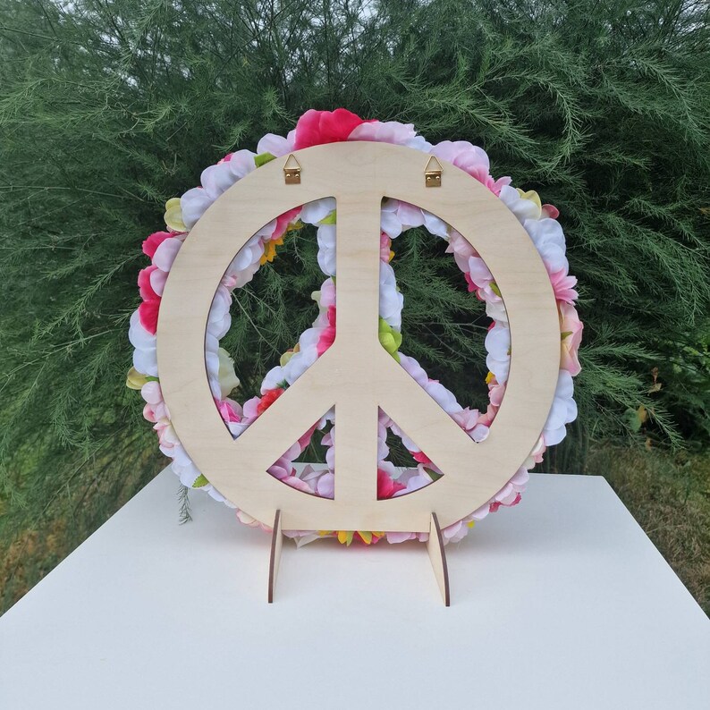 Floral Peace Sign Flower Peace Symbol Customized Peace Sign - Etsy
