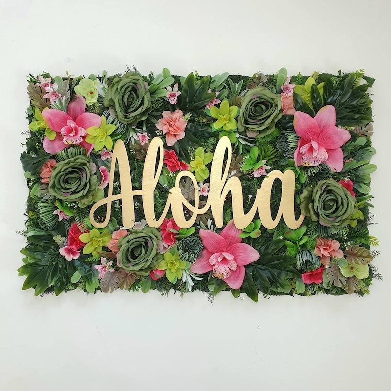 Hawaiian Decor Aloha Welcome Sign Tropical Birthday Panel - Etsy