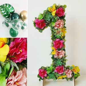 Floral Number, Sweet 16 Decoration, Floral Letter, Birthday Decorations ...