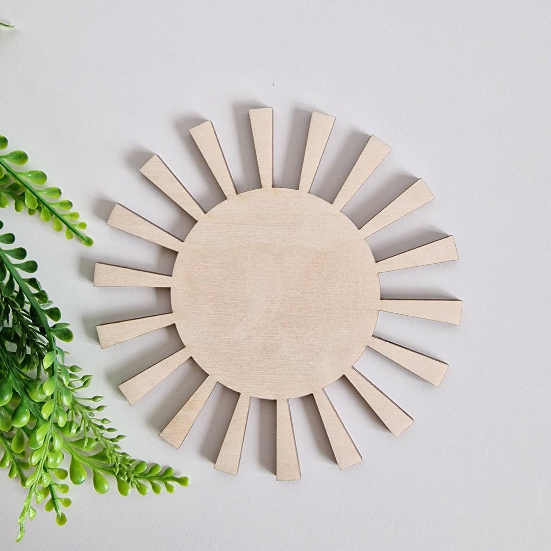 Wood Sun Cutout, Sun Shape for Crafts, Sunshine Shape, Round Sun Shape ...