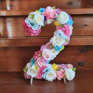 Freestanding 4th Birthday Custom Flower Number as Birthday Photo Prop ...
