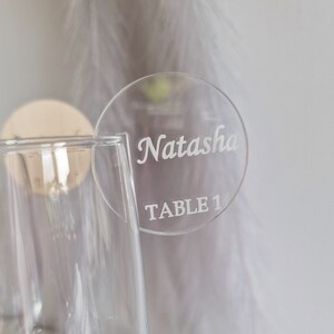 Acrylic Place Cards Personalized, Wedding Drink Tags, Acrylic Drink ...