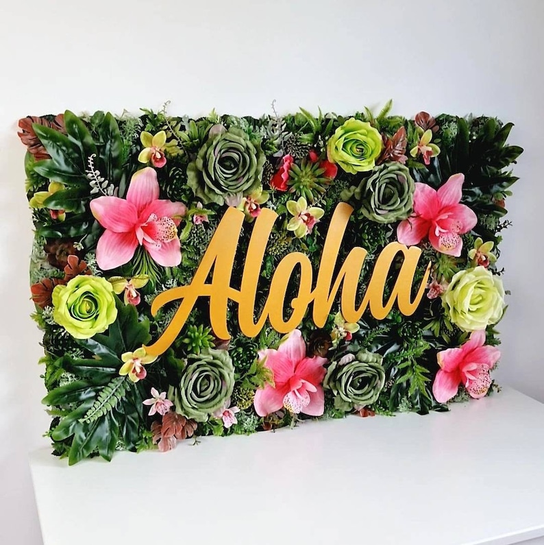 Hawaiian Decor Aloha Welcome Sign Tropical Birthday Panel - Etsy