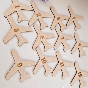 Aviation Themed Wedding Table Cards, Customized Wooden Planes, Table ...