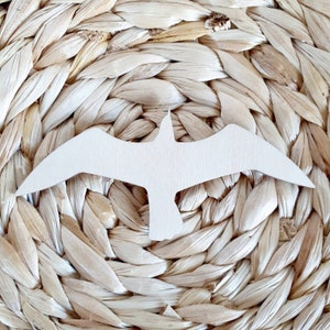 Flying Bird Cutout, Seagull Cutout, Unfinished Wooden Seagull Shape ...