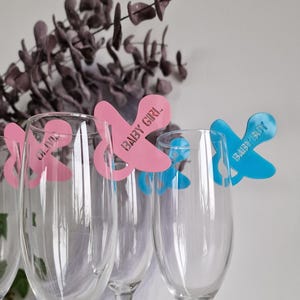 Personalized Pacifier Name Tags, Baby Shower Tag, Glass Charms Custom ...