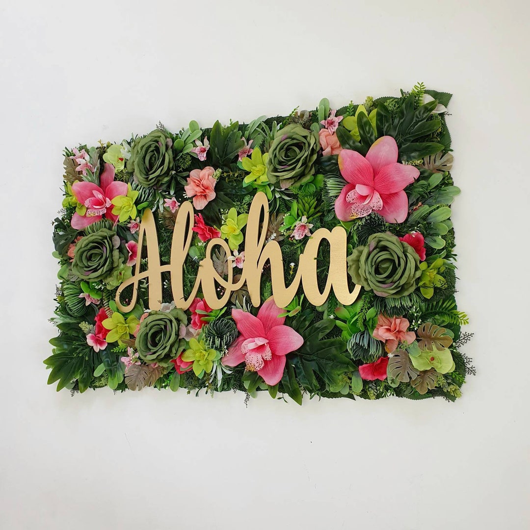 Hawaiian Decor, Aloha Welcome Sign, Tropical Birthday Panel, Luau Party ...