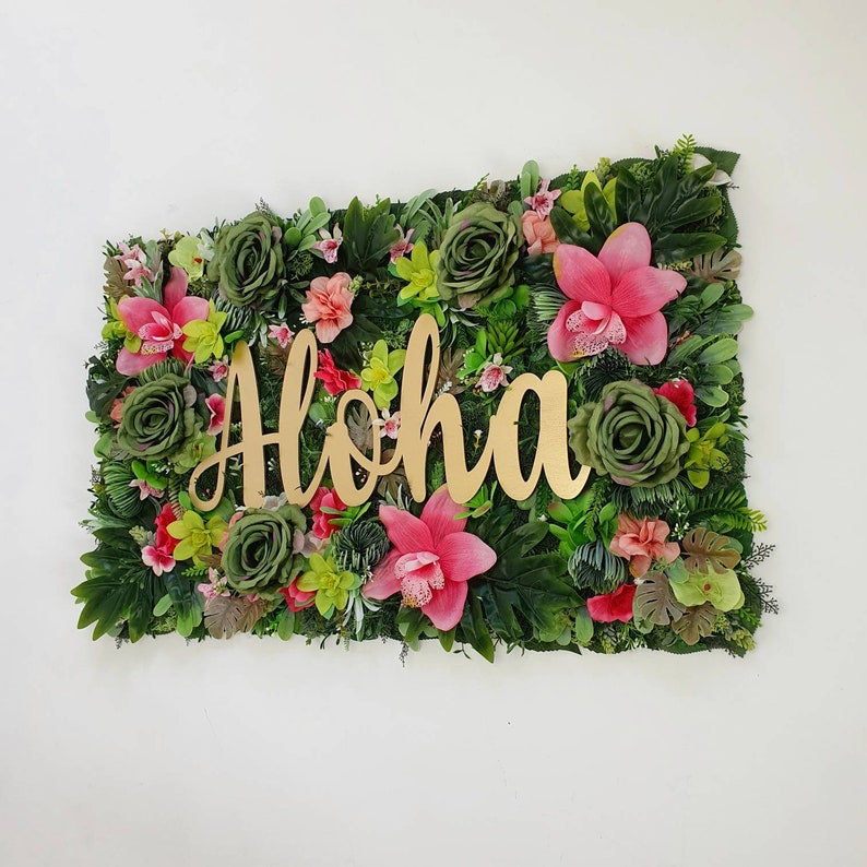 Hawaiian Decor Aloha Welcome Sign Tropical Birthday Panel - Etsy