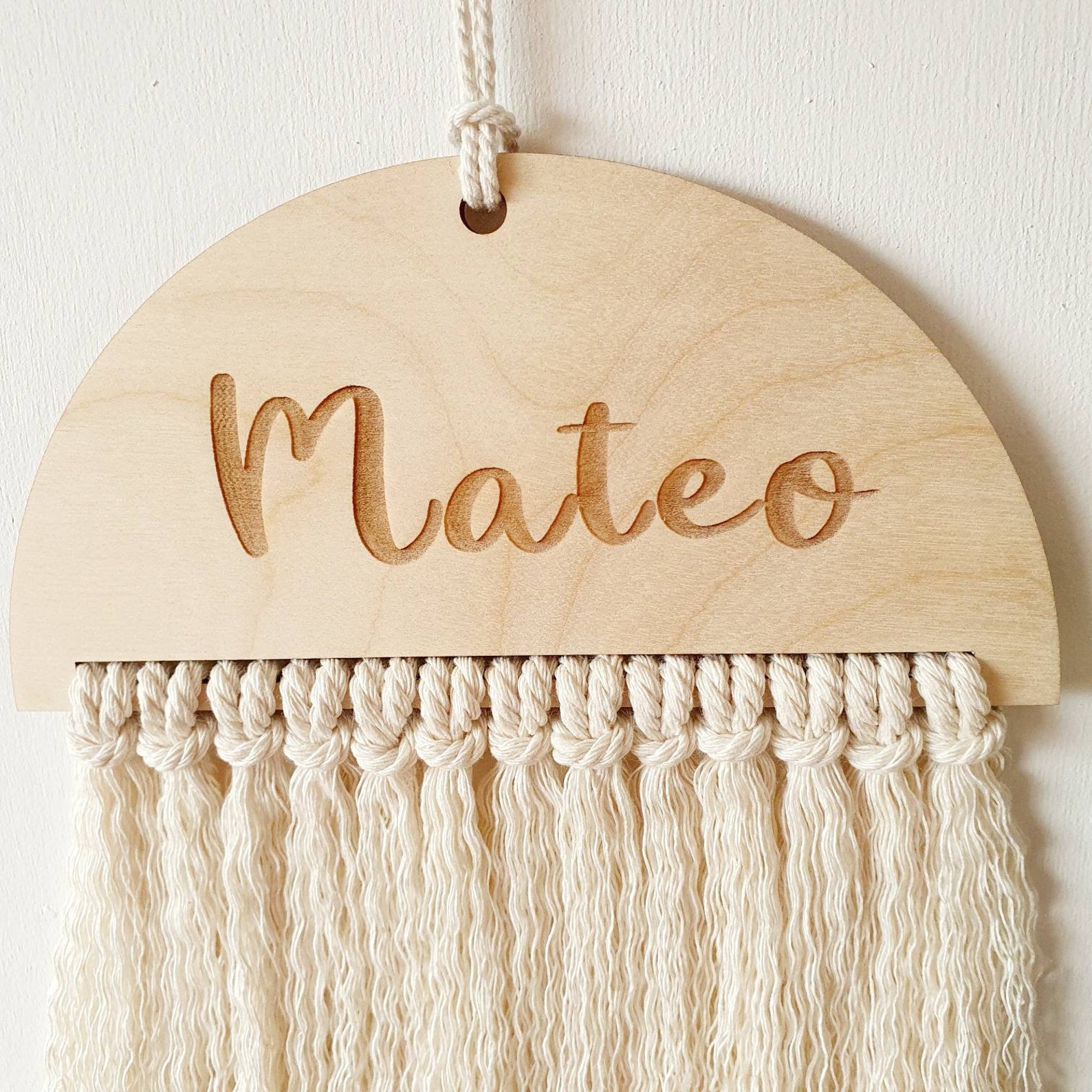 Macrame Name Sign Macrame Birth Announcement Baby Name Sign - Etsy