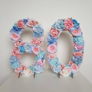 Customized Flower Numbers for 30th Birthday Party Decorations ...