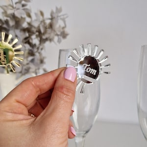 Personalized Sun Tags, Custom Drink Charms, Boho Sun Party Decor, Here ...