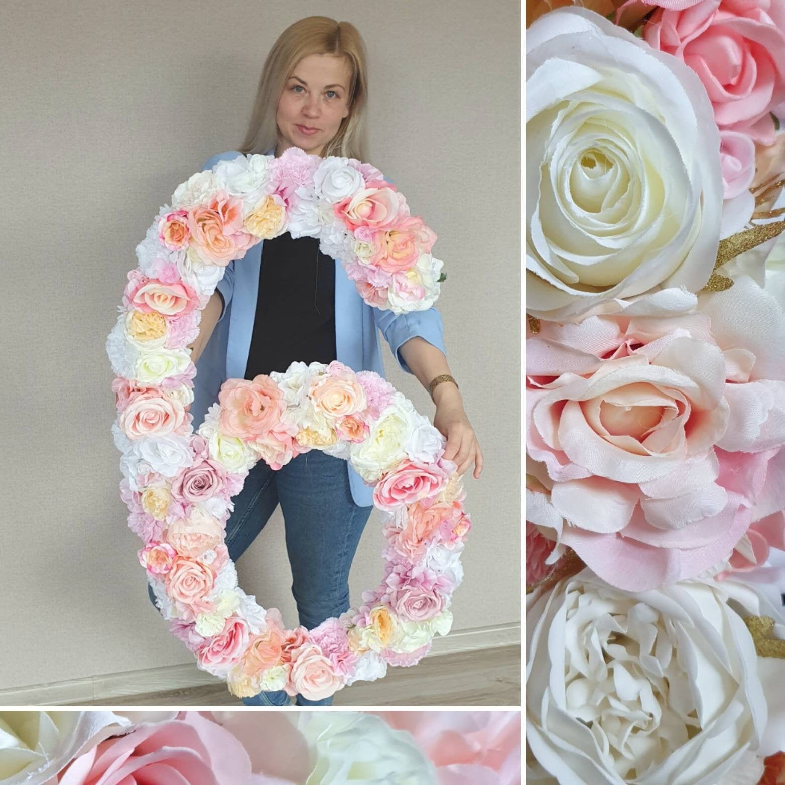 Party Décor large floral letters 1st birthday photo prop floral wedding ...