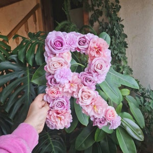 Personalized Flower Letter, Floral Initial, Custom Floral Letter ...