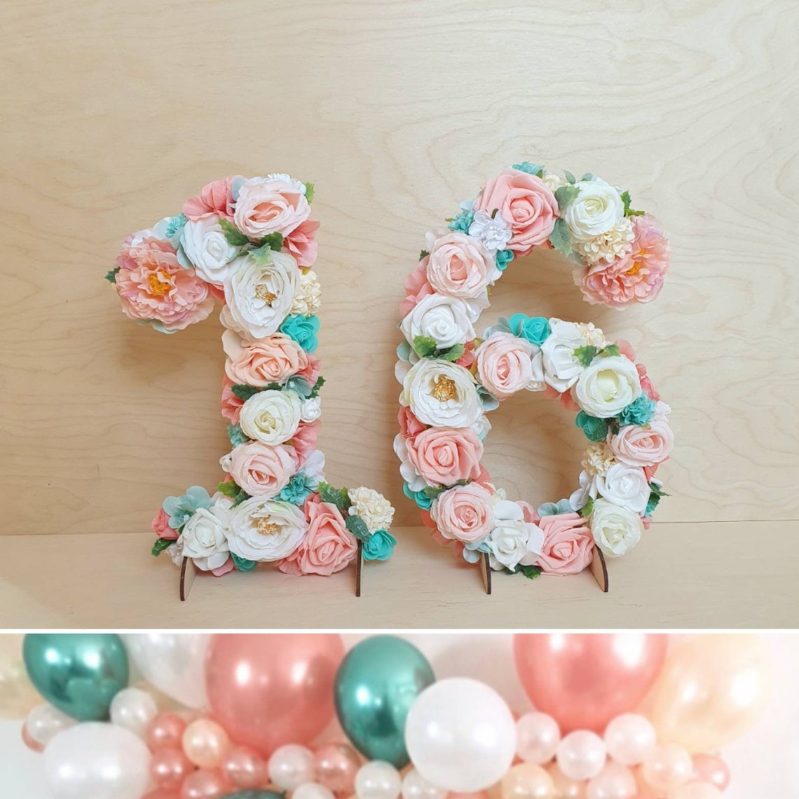 Customized Flower Numbers for 30th Birthday Party Decorations ...