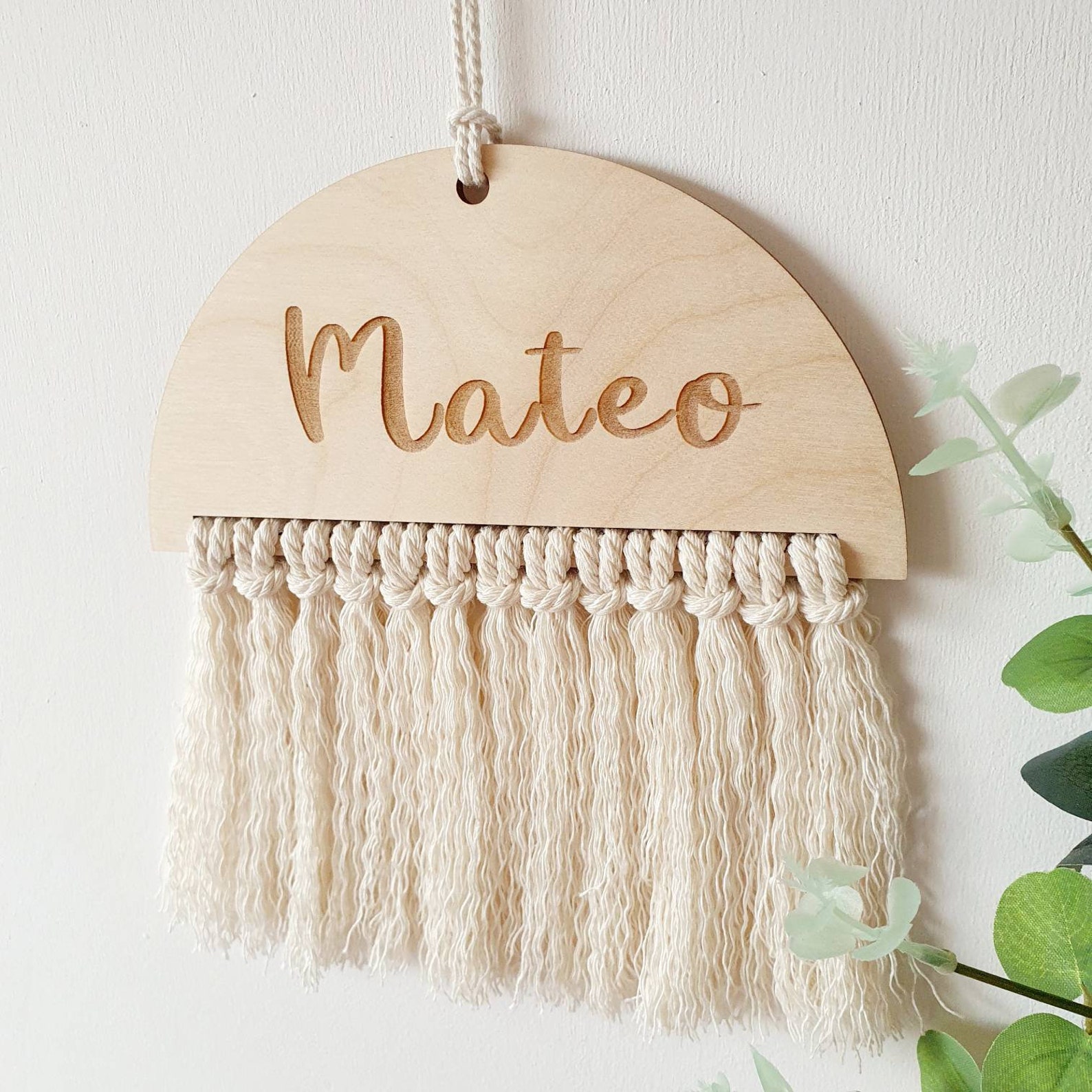 Macrame Name Sign Macrame Birth Announcement Baby Name Sign - Etsy