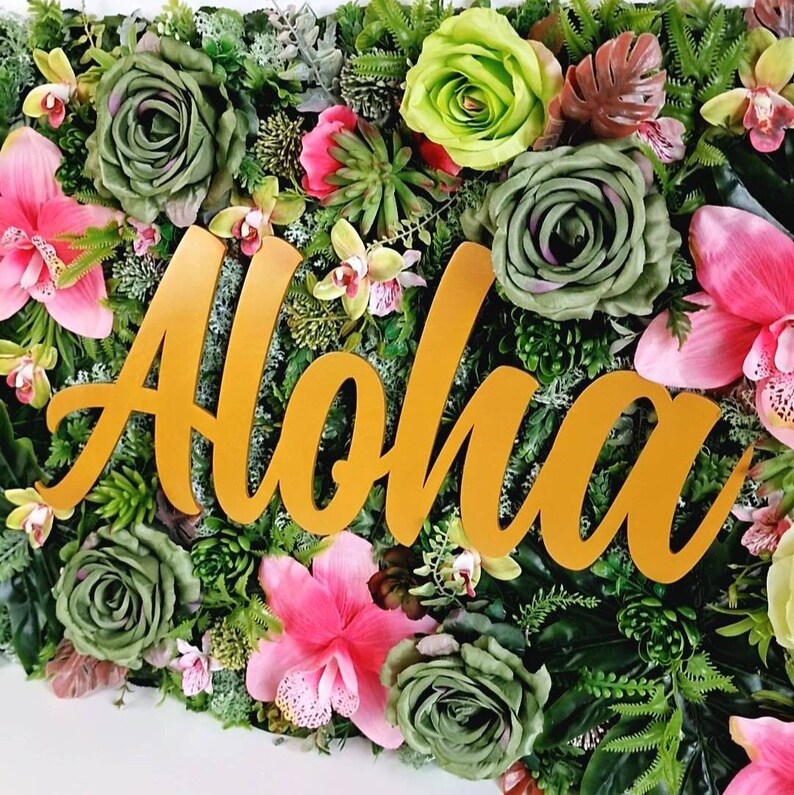 Hawaiian Decor Aloha Welcome Sign Tropical Birthday Panel - Etsy