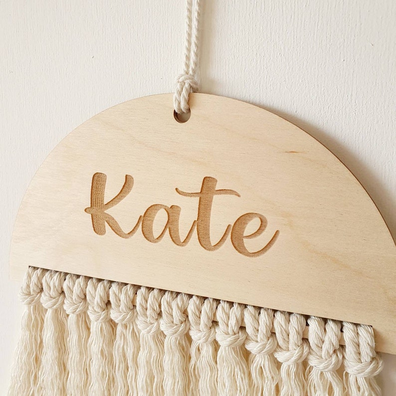 Macrame Name Sign Macrame Birth Announcement Baby Name Sign - Etsy