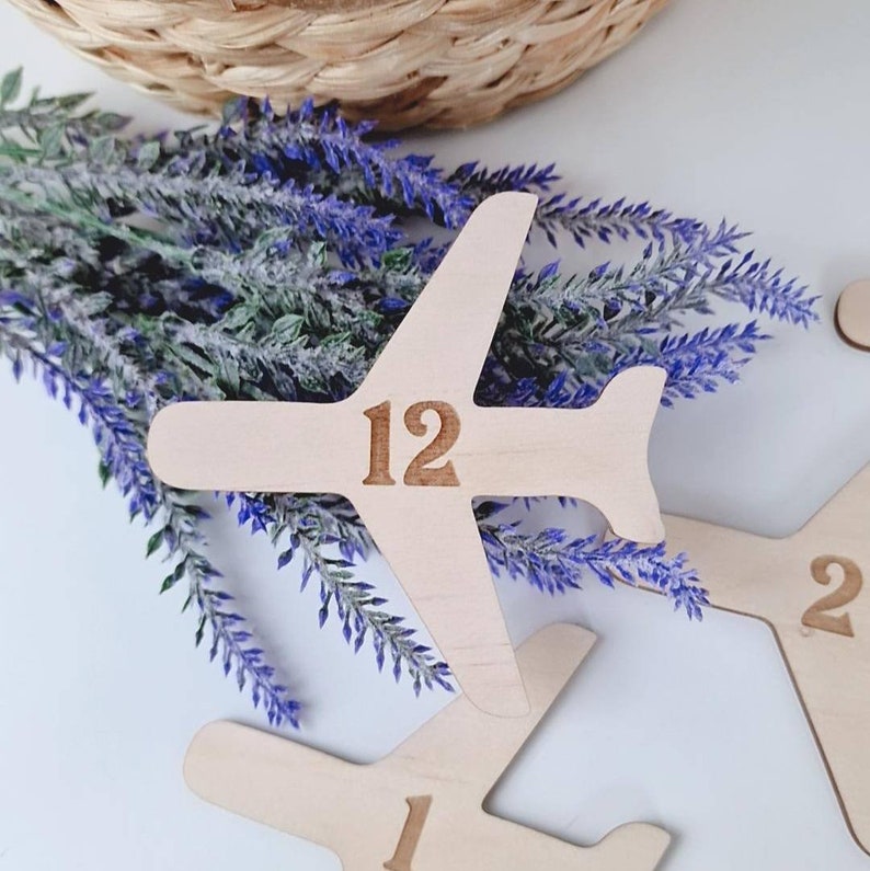 Aviation Themed Wedding Table Cards Customized Wooden Planes - Etsy