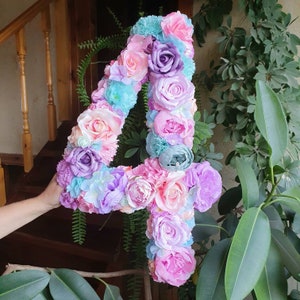 Freestanding 4th Birthday Custom Flower Number as Birthday Photo Prop ...