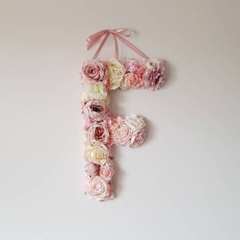 Large Flower Letter, Wedding Monogram, Bridal Shower Decor, Engagement ...