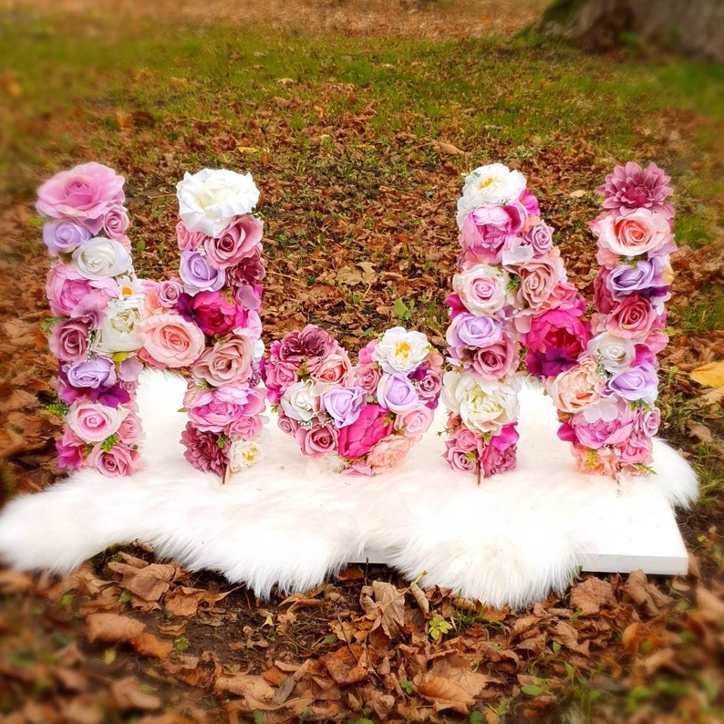 Wedding Backdrop Floral Letters for Wedding Wedding Decor - Etsy