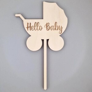 Welcome Baby Stroller Cake Topper Hello Baby Cake Topper - Etsy