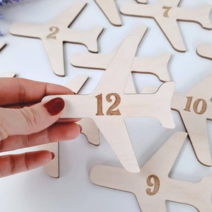 Aviation Themed Wedding Table Cards, Customized Wooden Planes, Table ...