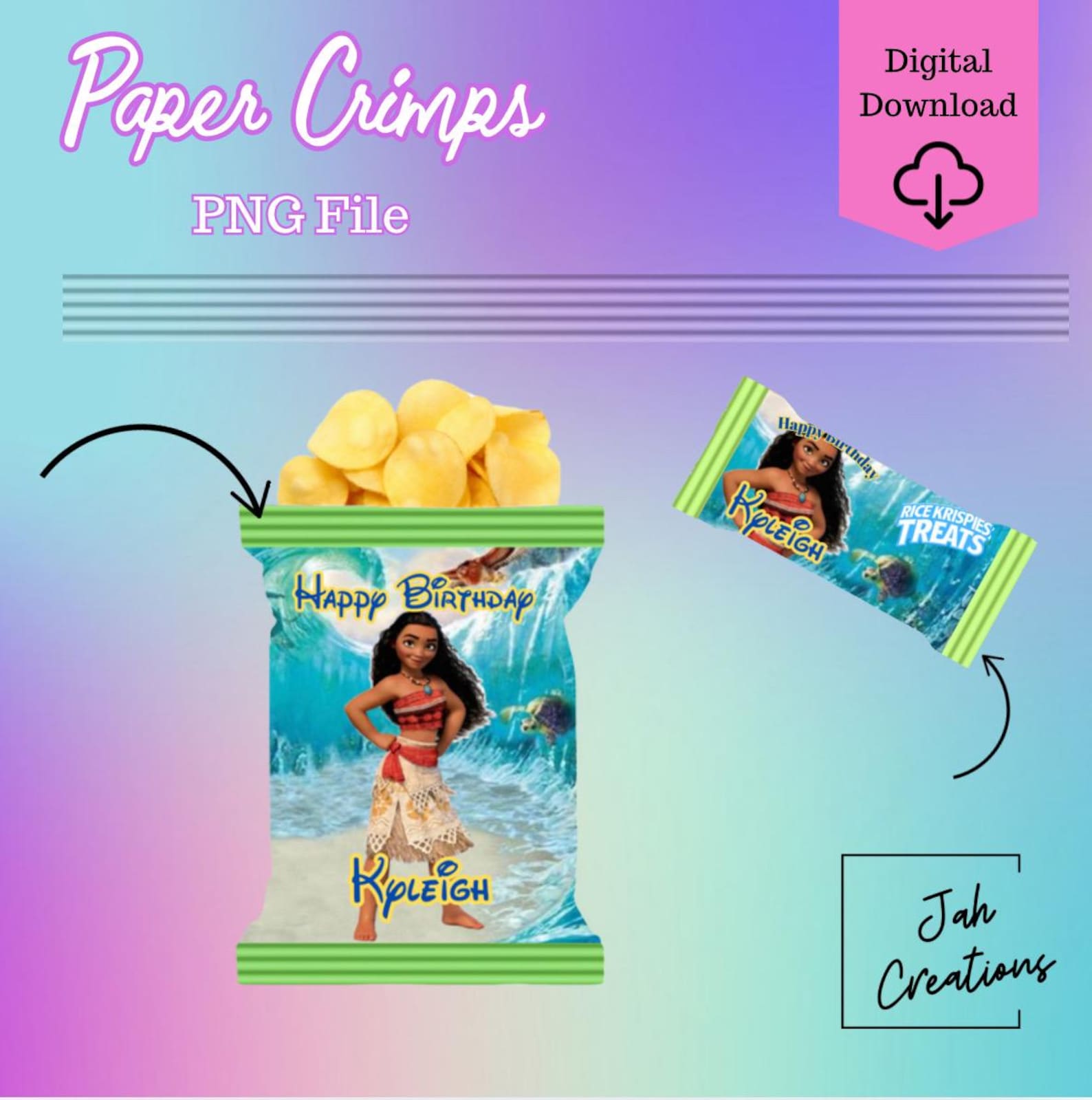 Digital Paper Crimps PNG, Party Favor Crimps, Chip Bag Crimp, PNG FILE ...