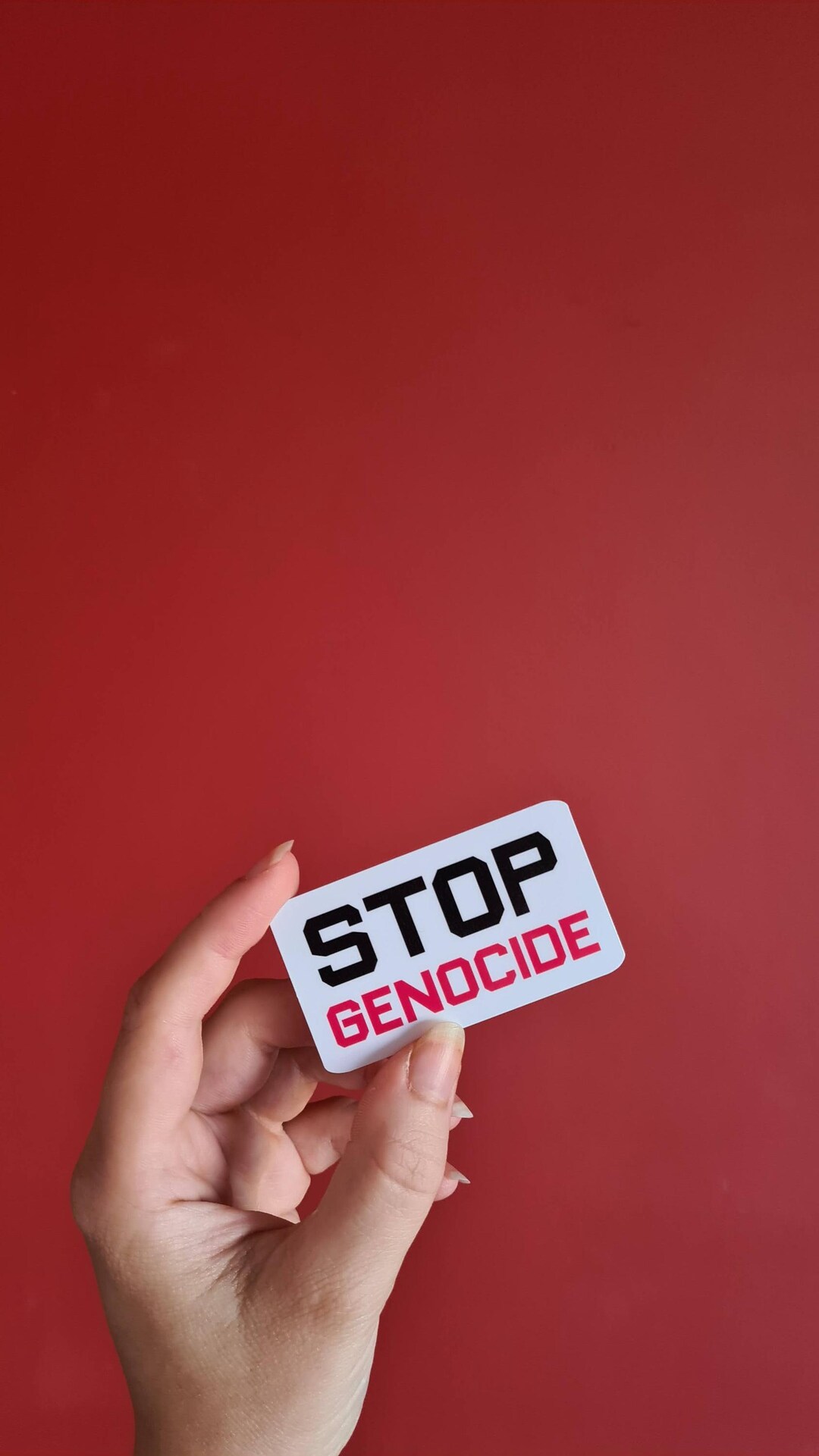Stop Genocide Sticker Stop Starving Gaza Sticker Vinyl Laptop Sticker ...